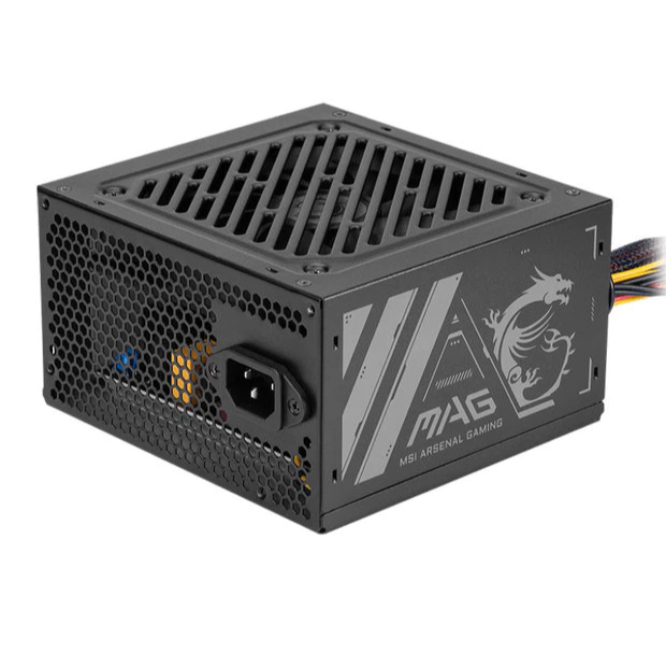 MSI Mag A500DN - 500w, 80 PLUS Standard, Active PFC, ATX Power Supply ...