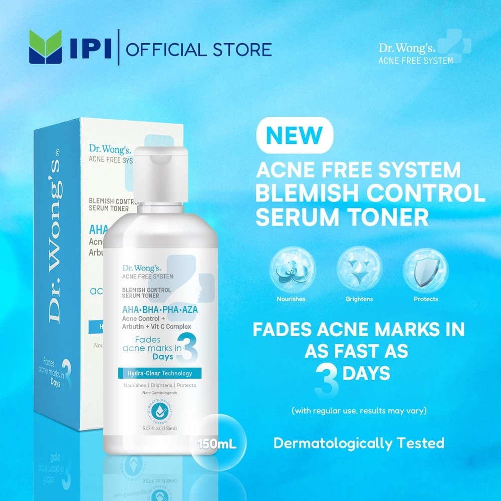 Dr. Wong's Acne Free System - Blemish Control Serum Toner 150ml | Shopee Philippines