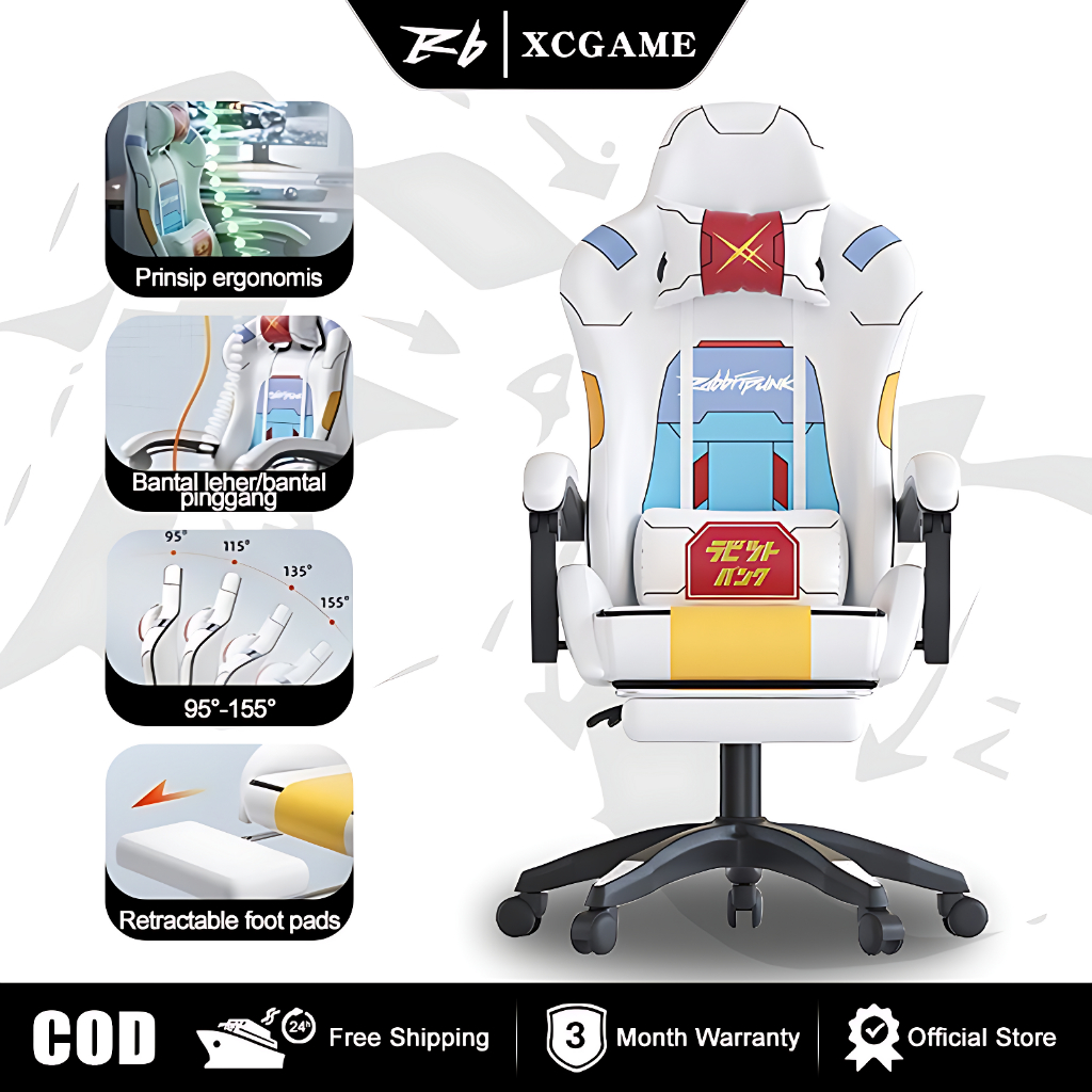 XCGAME Gaming chair Mecha Upgraded quality reclining feature comes with ...