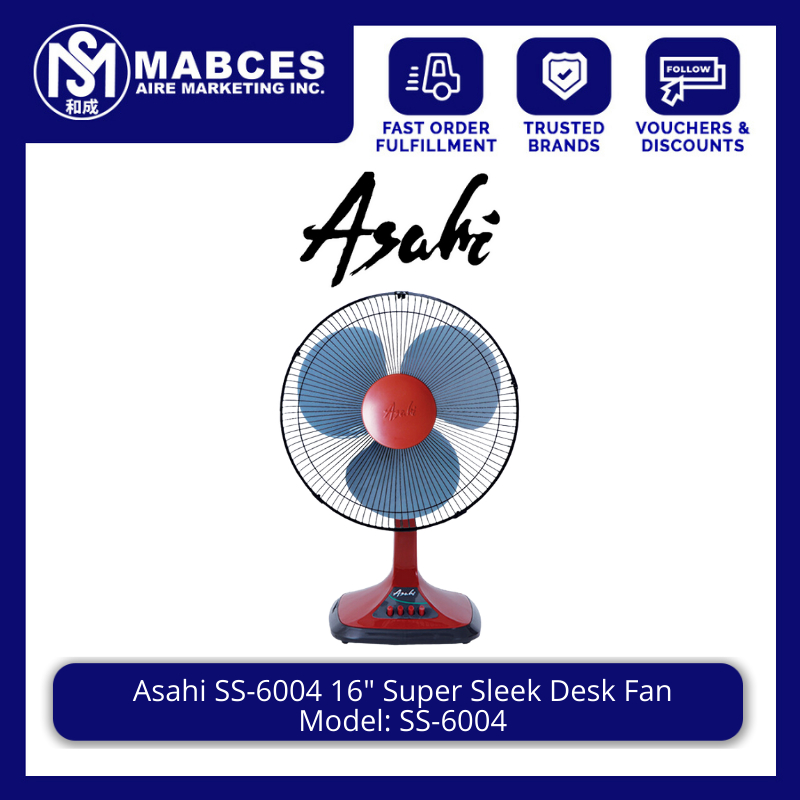 Asahi SS-6004 16" Super Sleek Desk Fan | Shopee Philippines