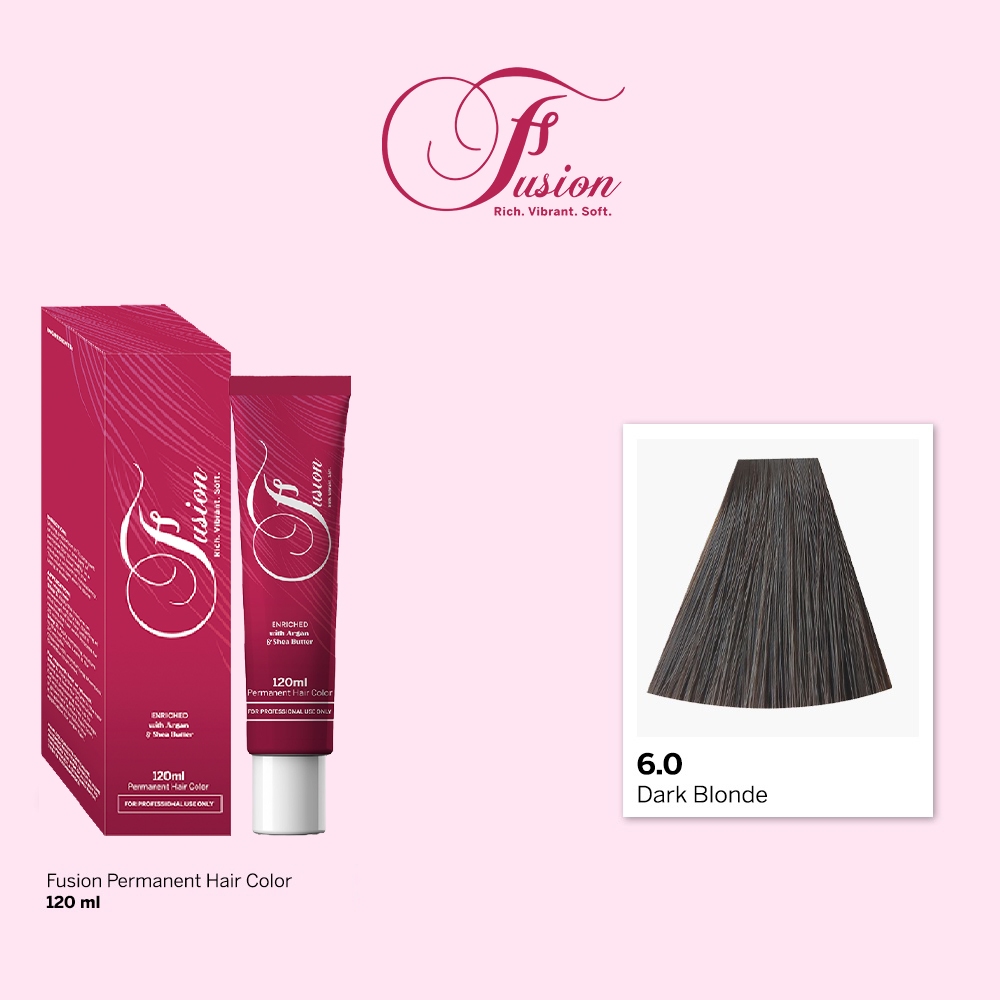 FUSION HAIR COLOR 6.0 DARK BLONDE COLORING SET | Shopee Philippines