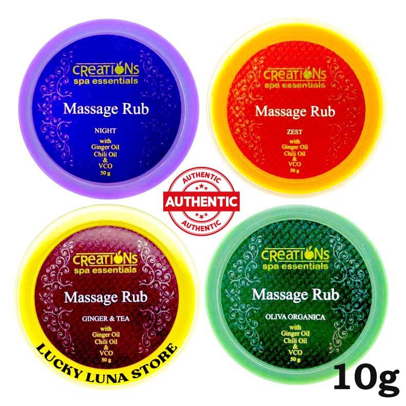 Creations Spa Essentials Massage Rub (10g.) Anti Stress Relaxing Scent ...