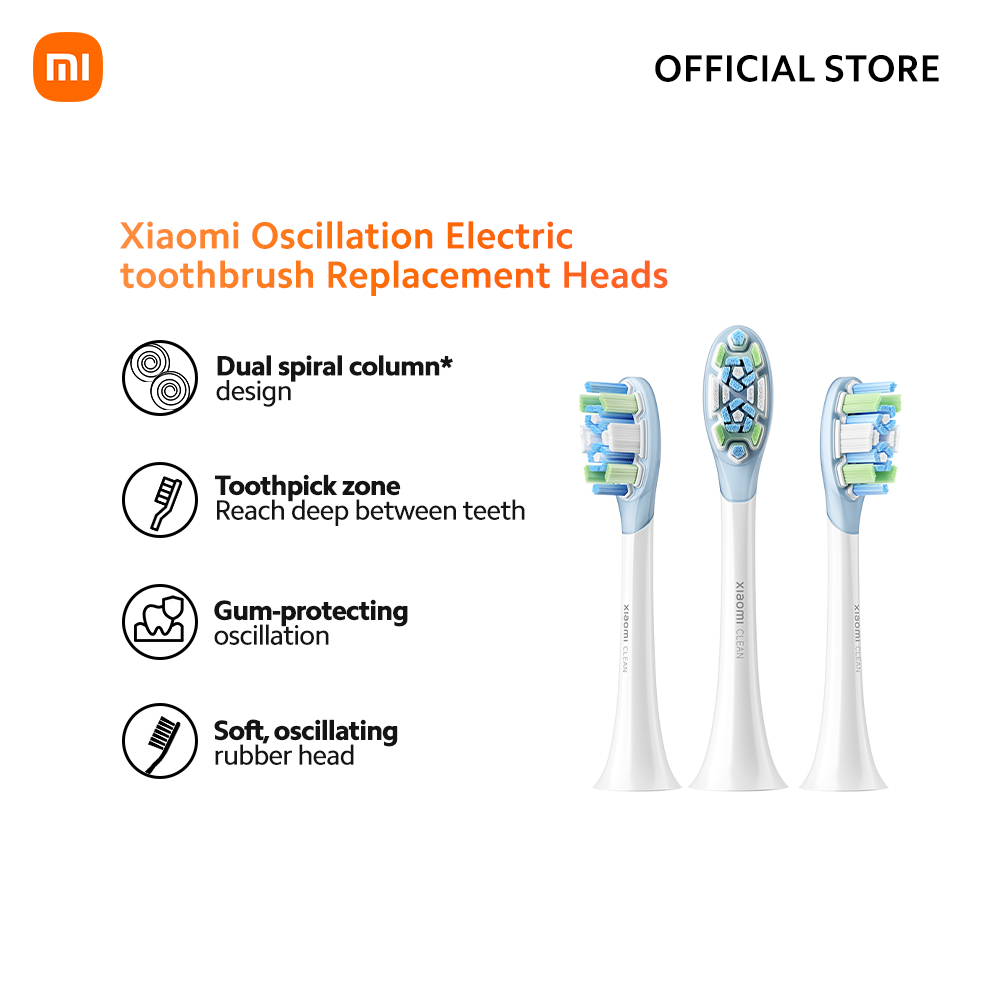Xiaomi Oscillation Electric Toothbrush Replacement Heads (Clean) | Shopee Philippines