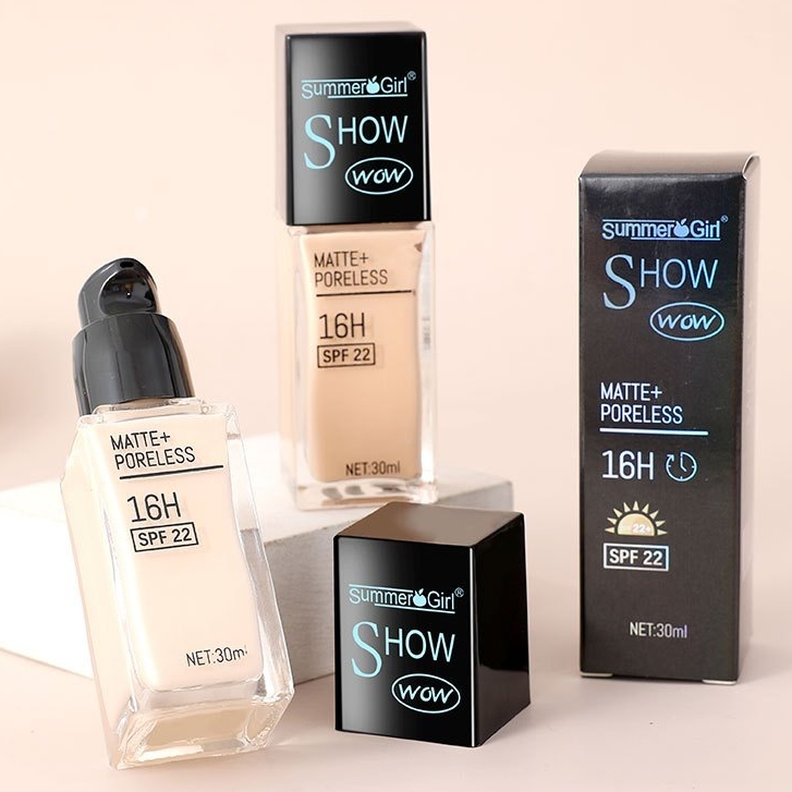 30ml Show Wow Matte Poreless Liquid Foundation for a Smooth, Shine-Free ...