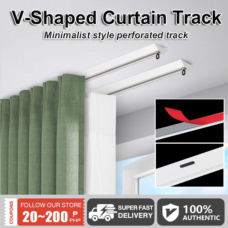 Curtain track top-mounted silent slide rail curtain guide rail windows ...