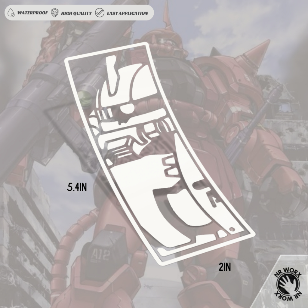 Zaku Commander Char Aznable Mobile Suit Gundam Vinyl Decal Anime NR ...