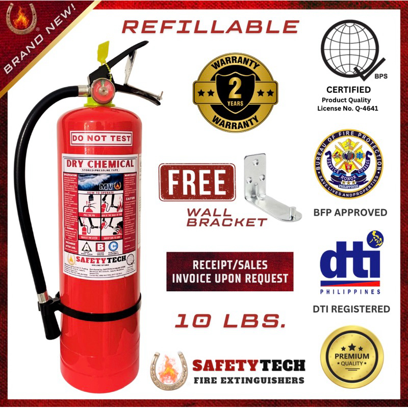 Fire Extinguisher 10 Lbs.with free bracket | Shopee Philippines