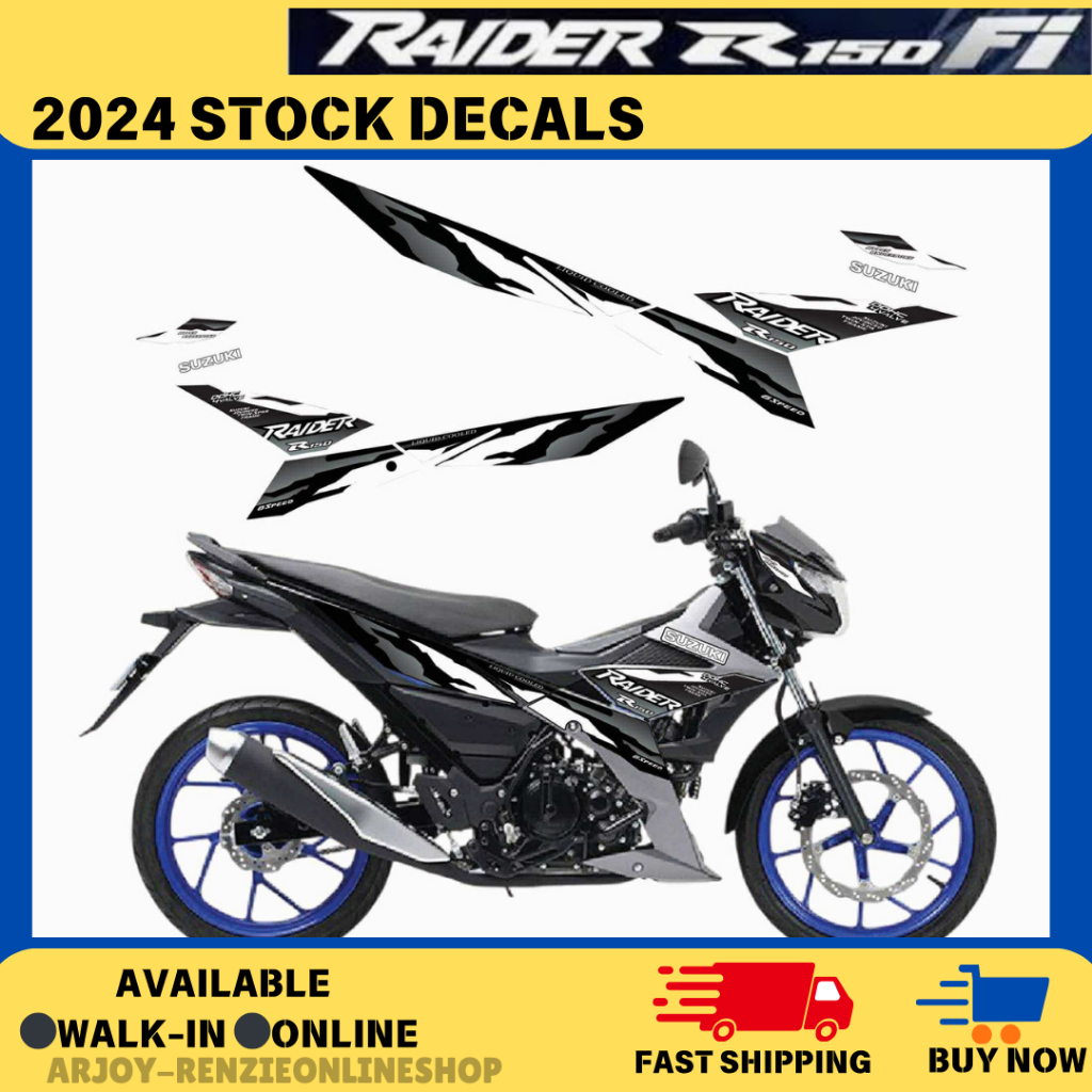 SUZUKI RAIDER 150 FI STOCK DECALS | Shopee Philippines