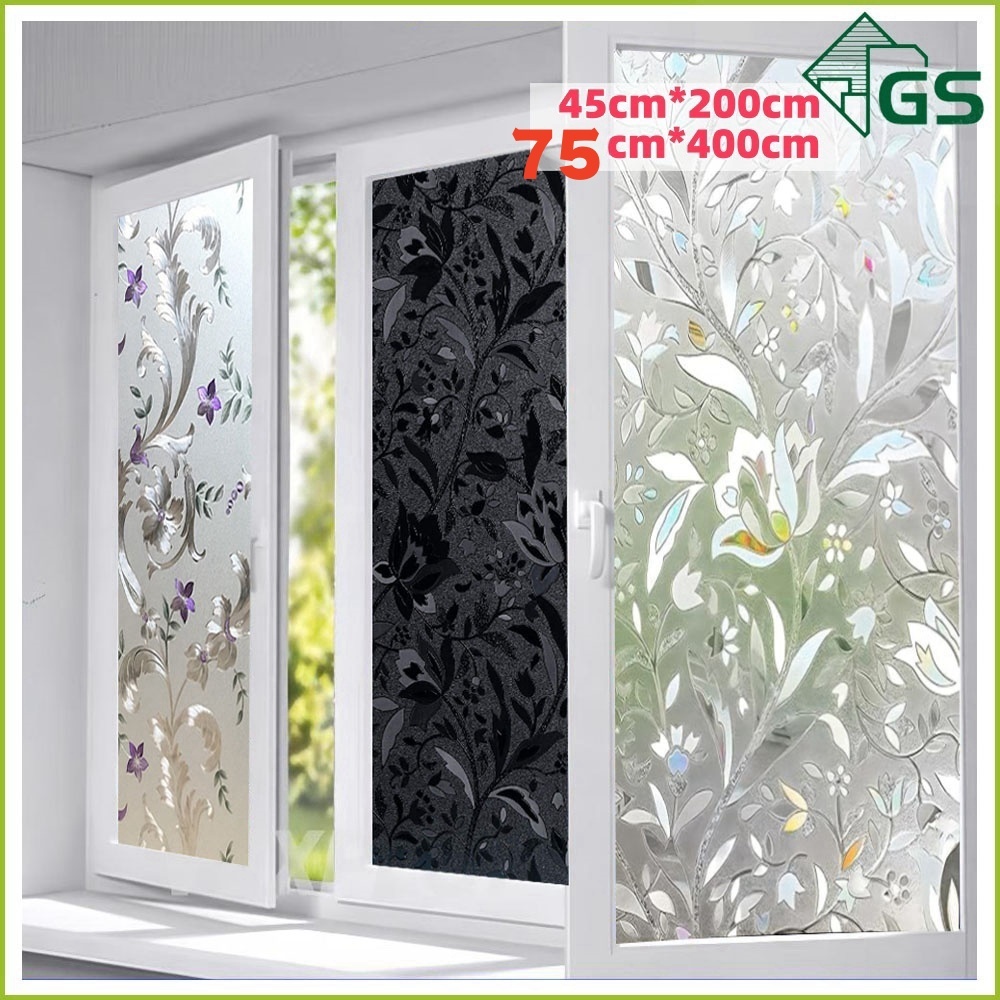 (75CM*4M) GS 3D Window Sticker Film,Frosted Glass Sticker for Window ...