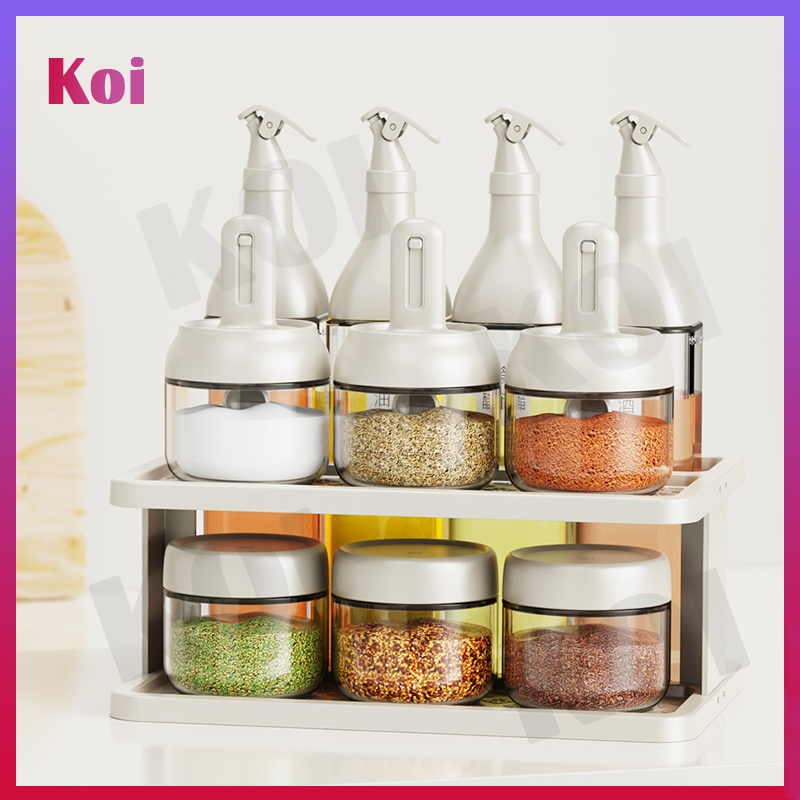 Keep Home 11pcs One Set Seasoning Set Kitchen Food Storage Oil Bottle ...