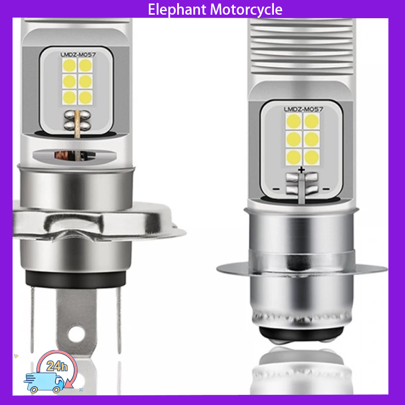 MOTORCYCLE T19 B35 H4 LED HEADLIGHT 12 LED SUPER BRIGHT DUAL COLOR MDL ...