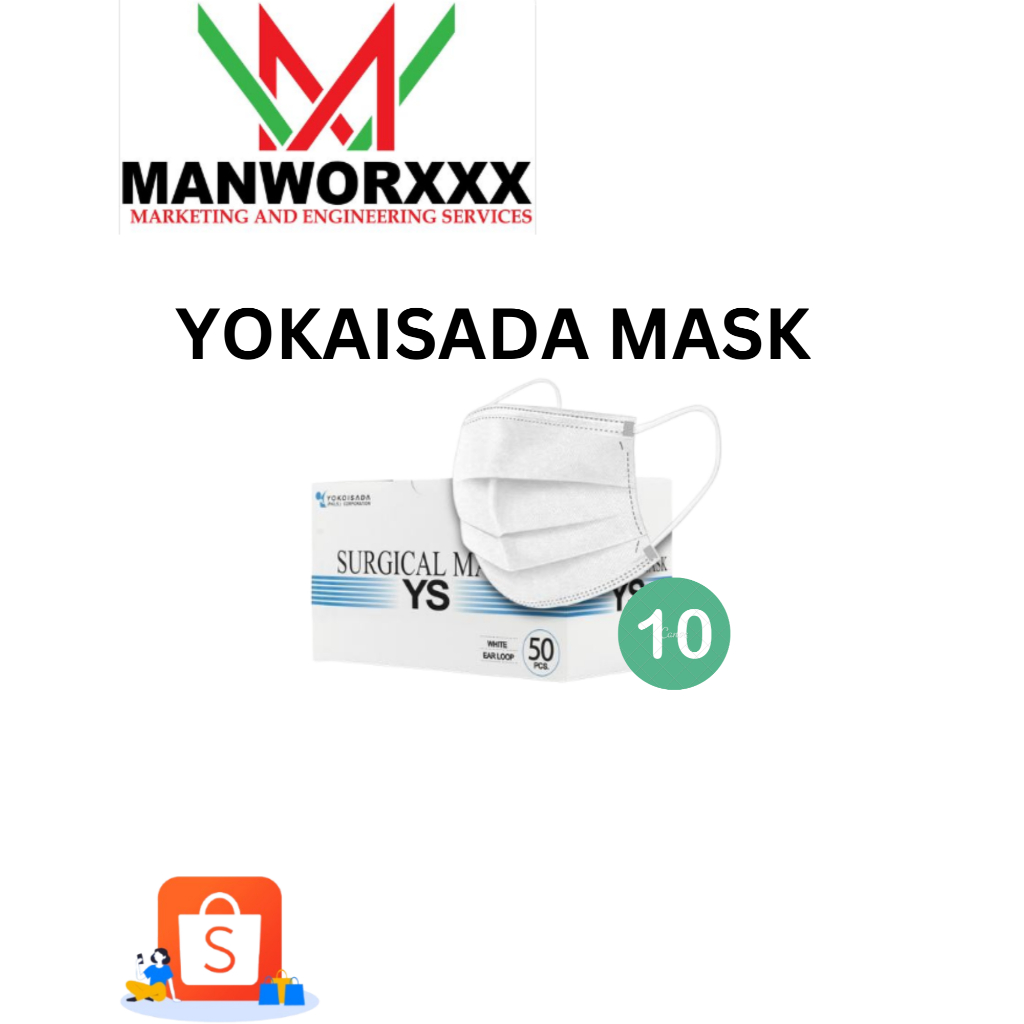 10 BOXES Surgical Mask YOKOISADA JAPAN MASK Disposable Mask 3ply Japan ...