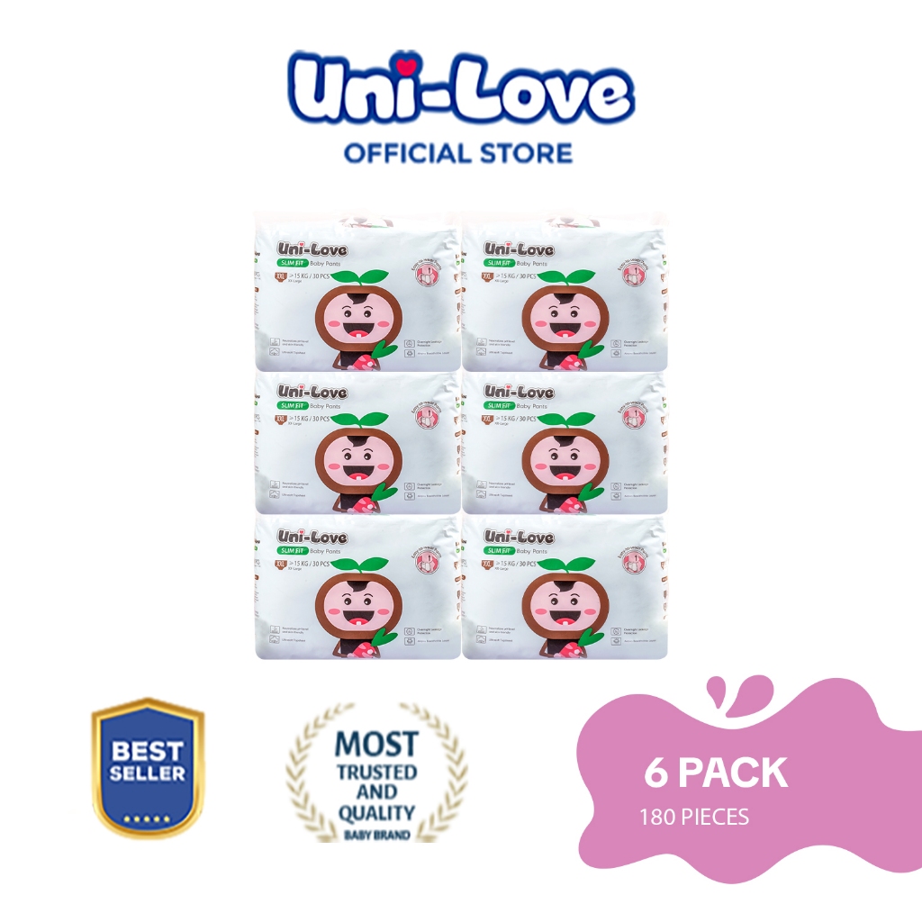UniLove Slim Fit Baby Pants 30's (XX-Large) Pack of 6 | Shopee Philippines