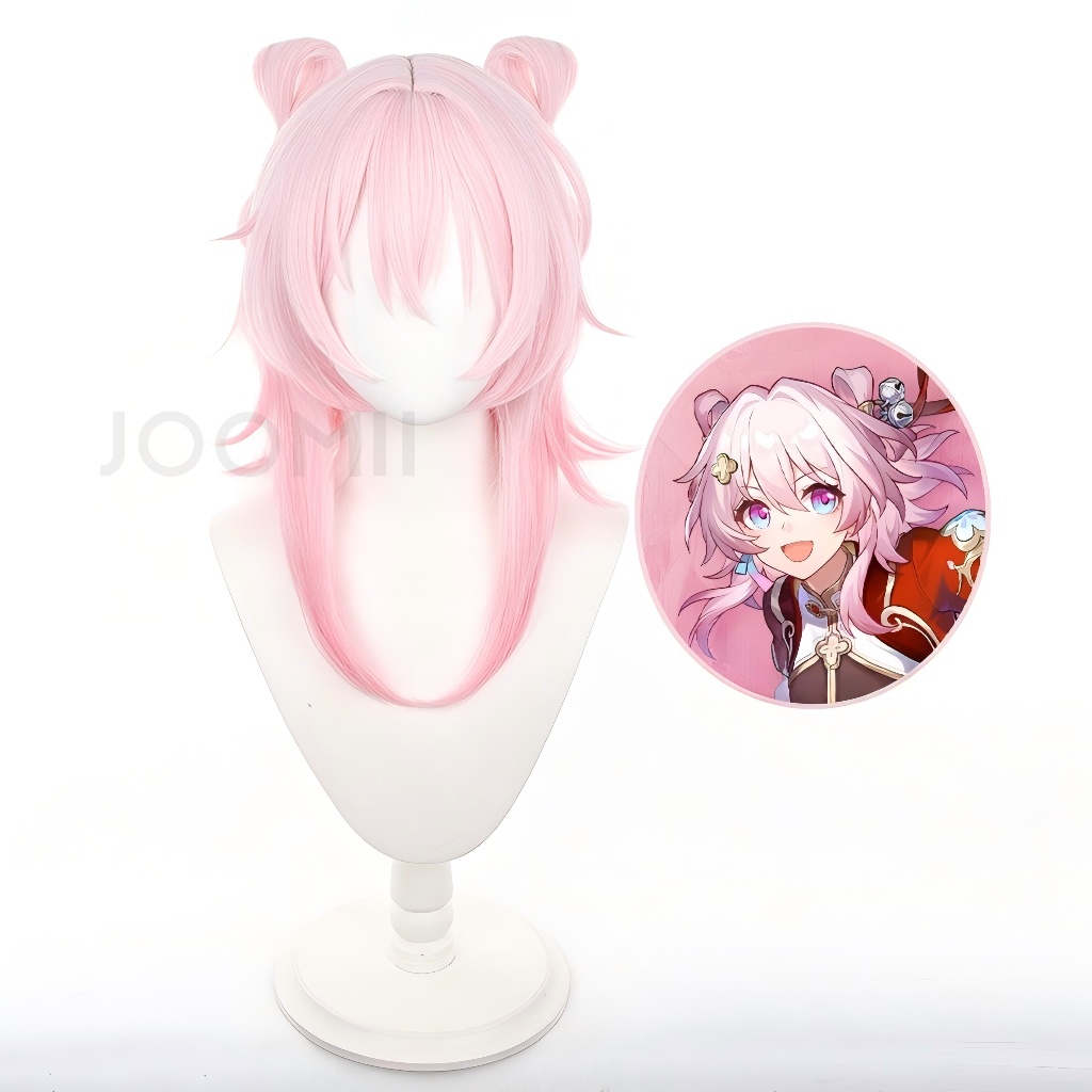 Honkai: Star Rail March 7th Cosplay Wig 50cm Long Pink Wigs Heat ...
