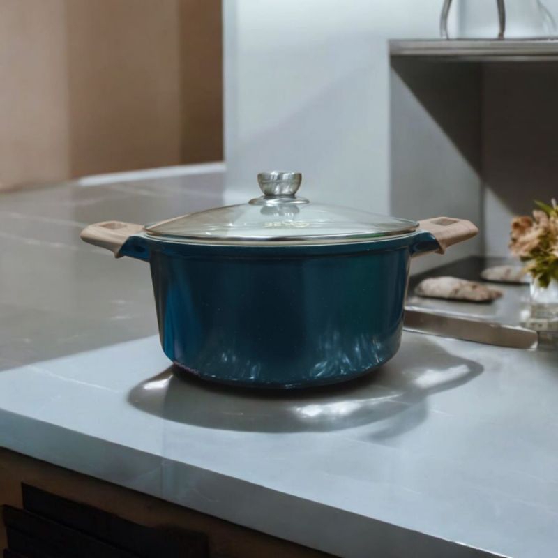 24cm Green Casserole Nonstick & Ready Induction ( with minimal ...