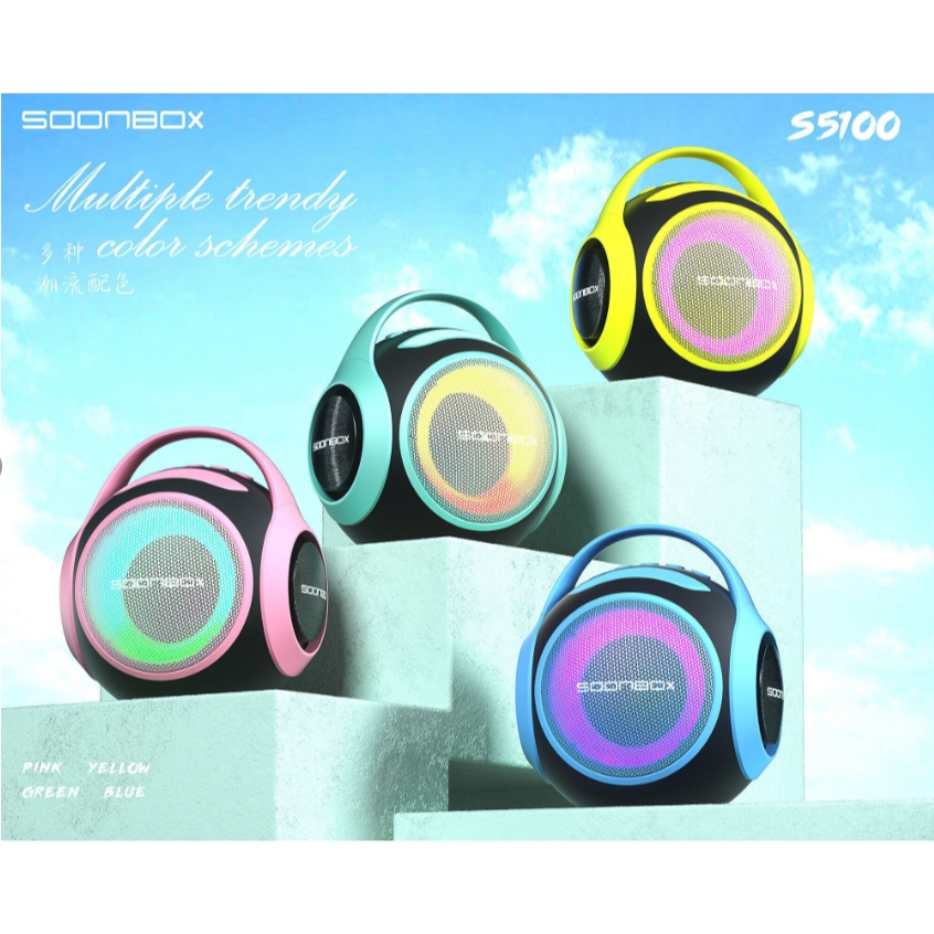 Soonbox 5100 Party Bluetooth Speaker with Phone Holder 6 Modes RGB ...