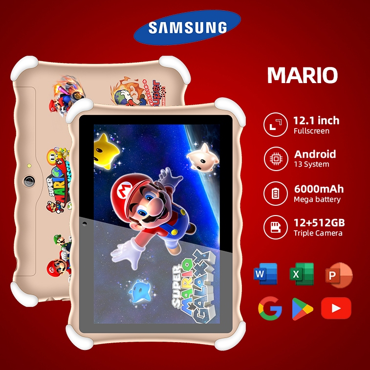 Samsung Tablet SUPER MARIO 5G/wifi Tablet (12GB+512GB) Kids Learning ...
