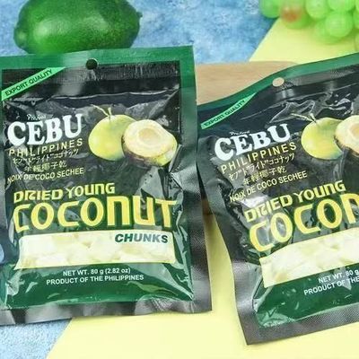 CEBU's dried young coconut chunks 80grams//noix de coco sechee ...