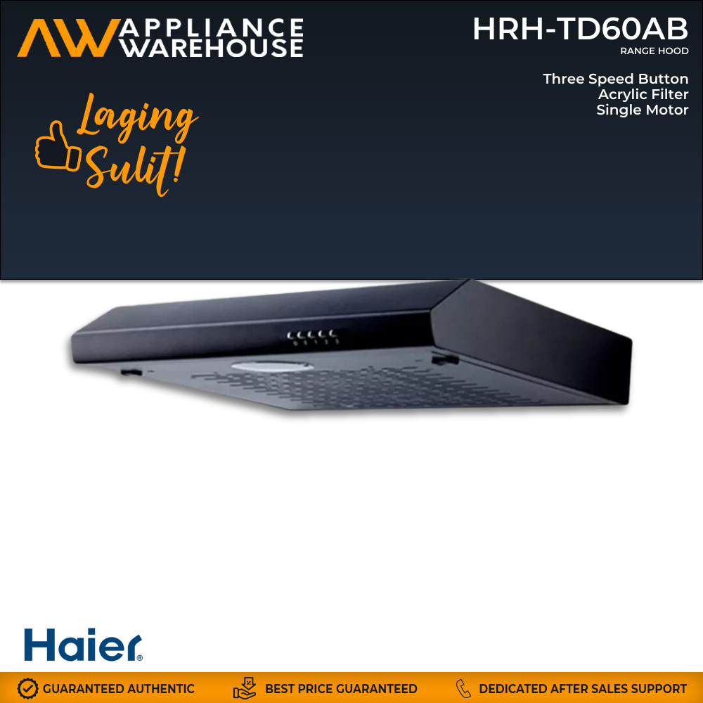 Haier HRH-TD60AB 60cm Range Hood (Black) - Updated Model | Shopee ...