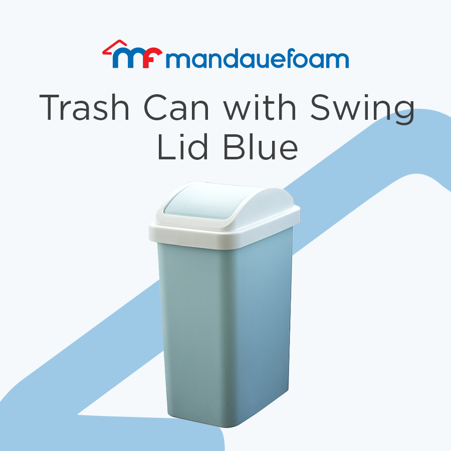 Mandaue Foam Trash Can with Swing Lid Blue | Shopee Philippines