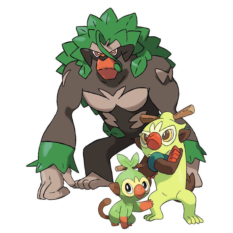 Grookey , Thwackey & Rillaboom (Starter Pokemon) Pokemon Cards TCG (8th ...