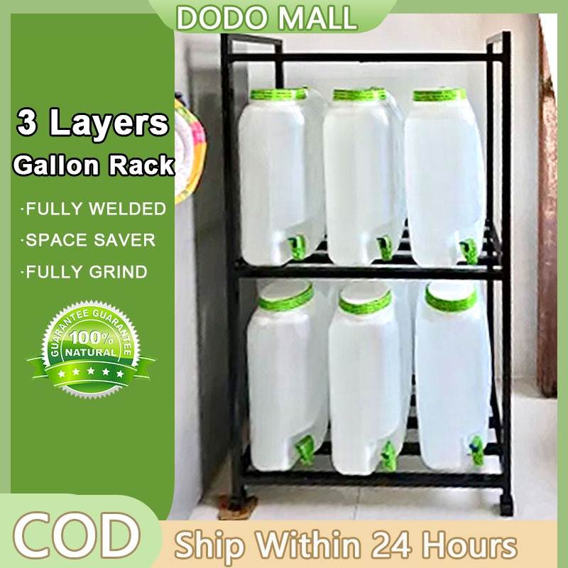 Gallon Rack 3 Tier Shelf Water Organizer Kitchen Shelf Bucket Rack ...