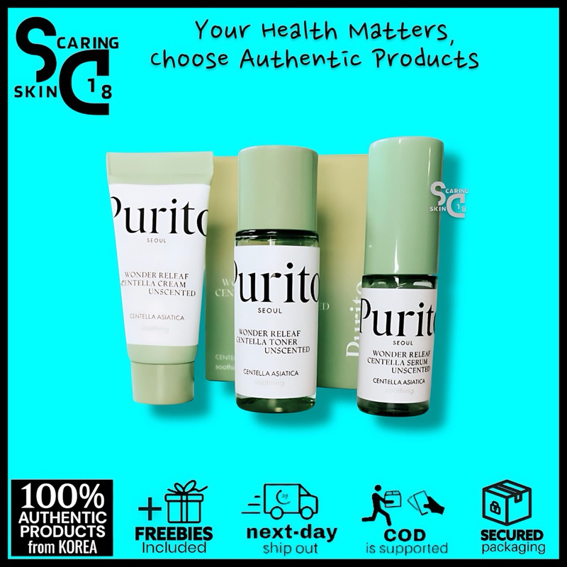 Purito Seoul Wonder Releaf Centella Unscented Mini Kit by SkinCaring18 ...