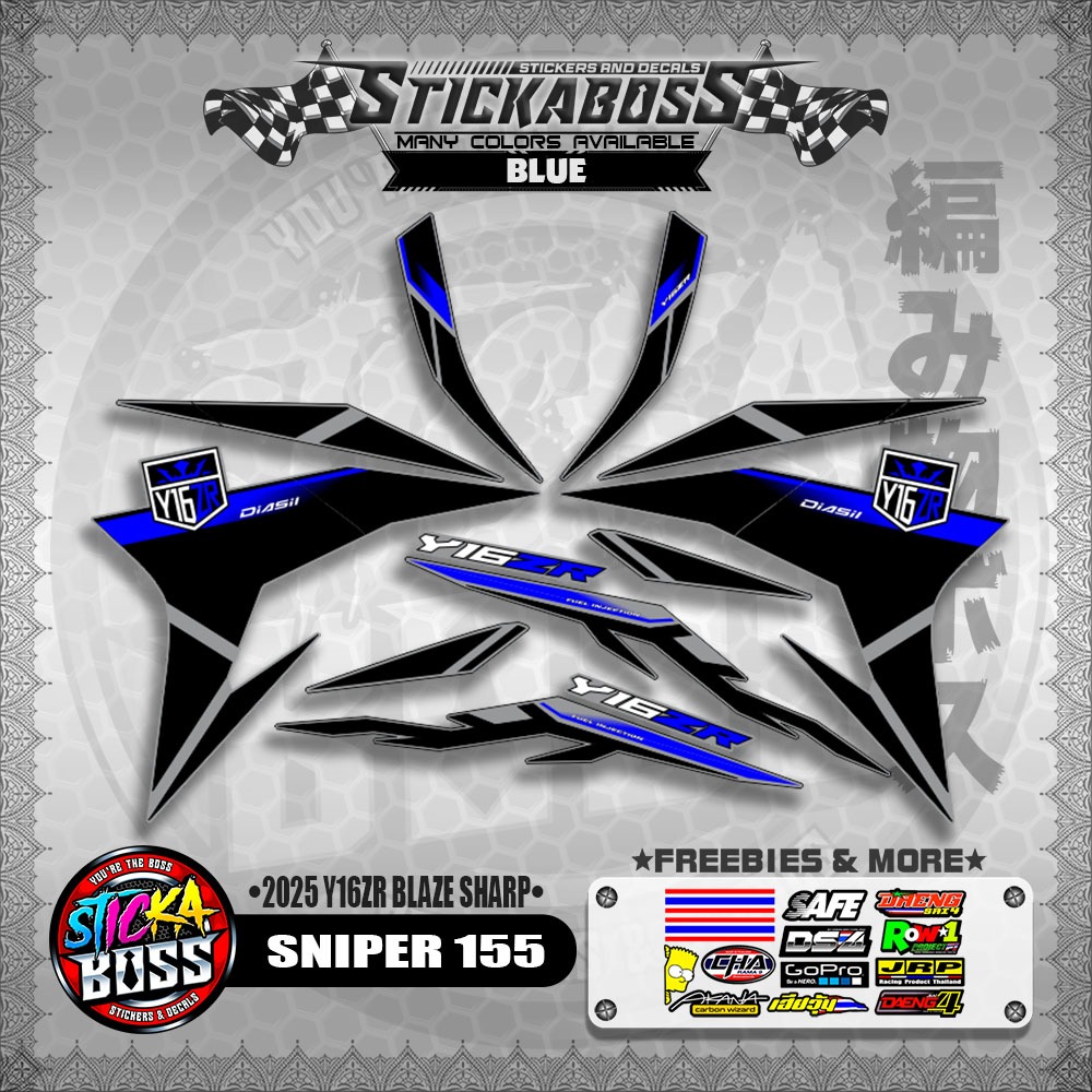 SNIPER 155 STICKER DECALS ( 2025 Y16ZR BLAZE SHARP )【WITH FREEBIES ...