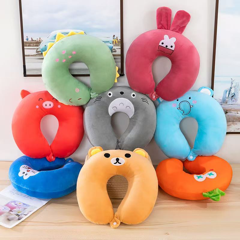 U Shaped Neck Pillow Travel Soft Pillow Memory Foam Cartoon Pillow With ...