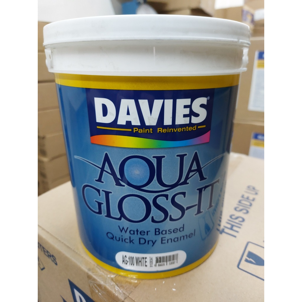 Davies Aqua Gloss-It 100% Acrylic QDE White 4Liters (Water-Based ...