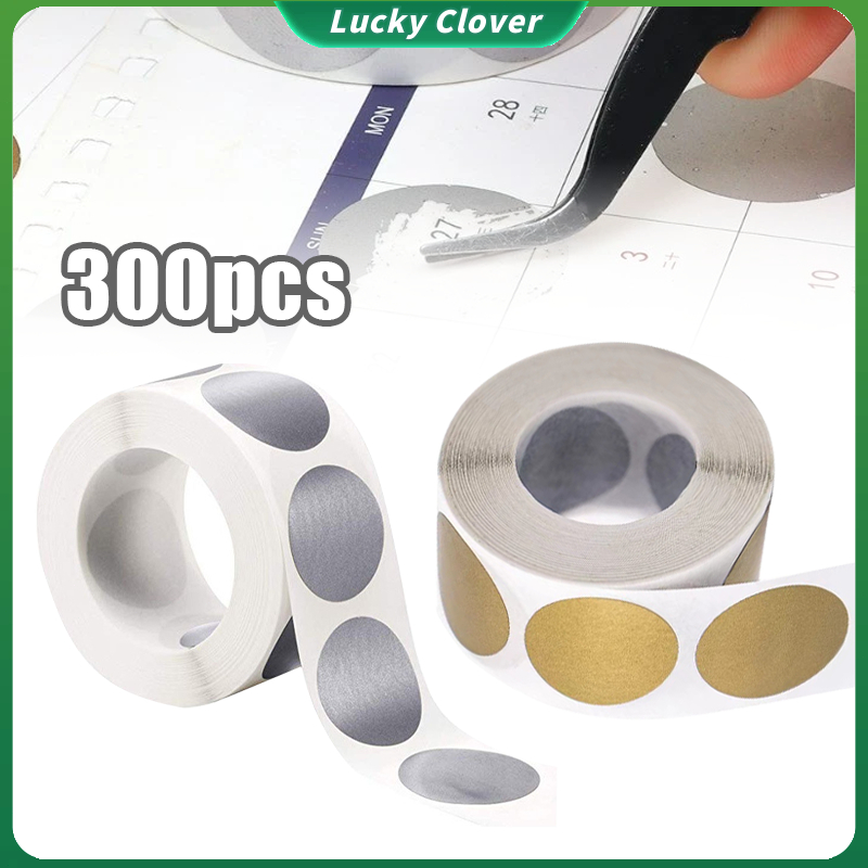 300Pcs Scratch Off Stickers Silver/Gold Scratching Card Sticker ...