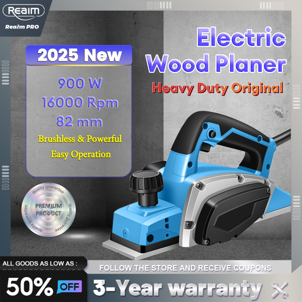REAIM Planer For Wood Original Wood Planer Machine 900w Power Tool Wood ...