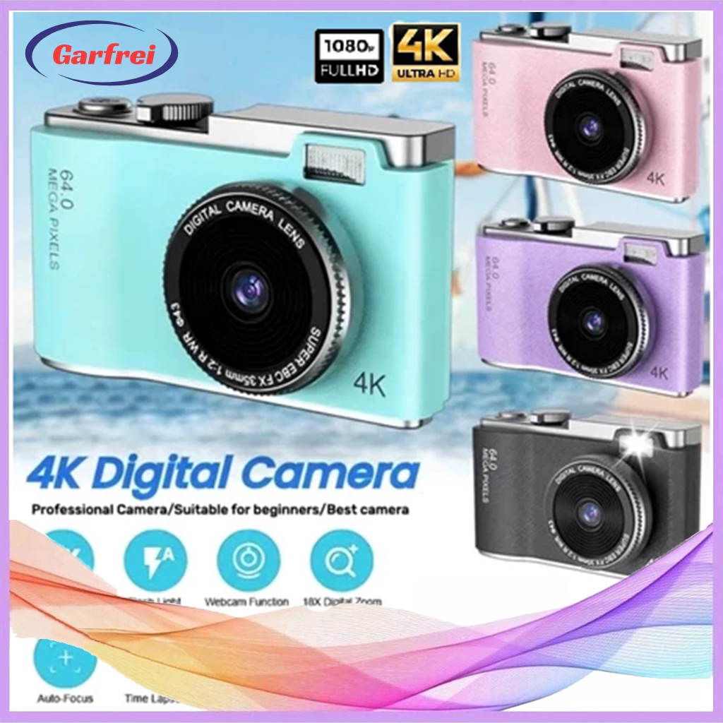 8K Digital Camera Portable 96MP HD Selfie With Flash 30X Zoom Autofocus ...