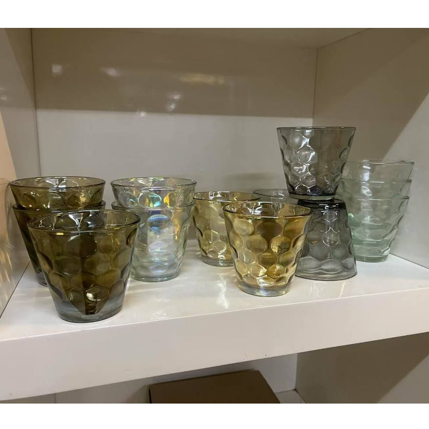 Merkon 6pcs Baso Colored Round Drinking Glass High Quality Cup Juice ...