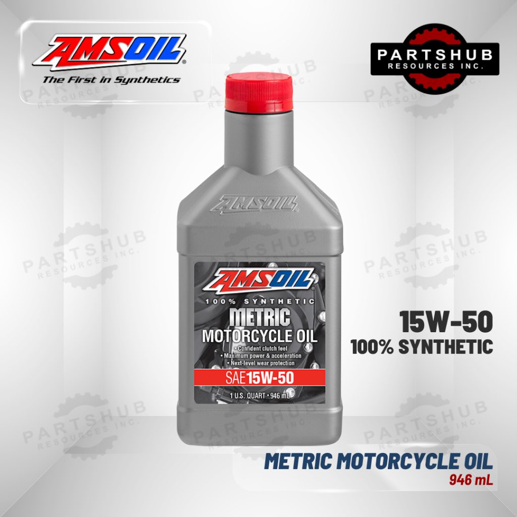 AMSOIL 15W-50 METRIC SYNTHETIC MOTORCYCLE OIL 946mL | Shopee Philippines