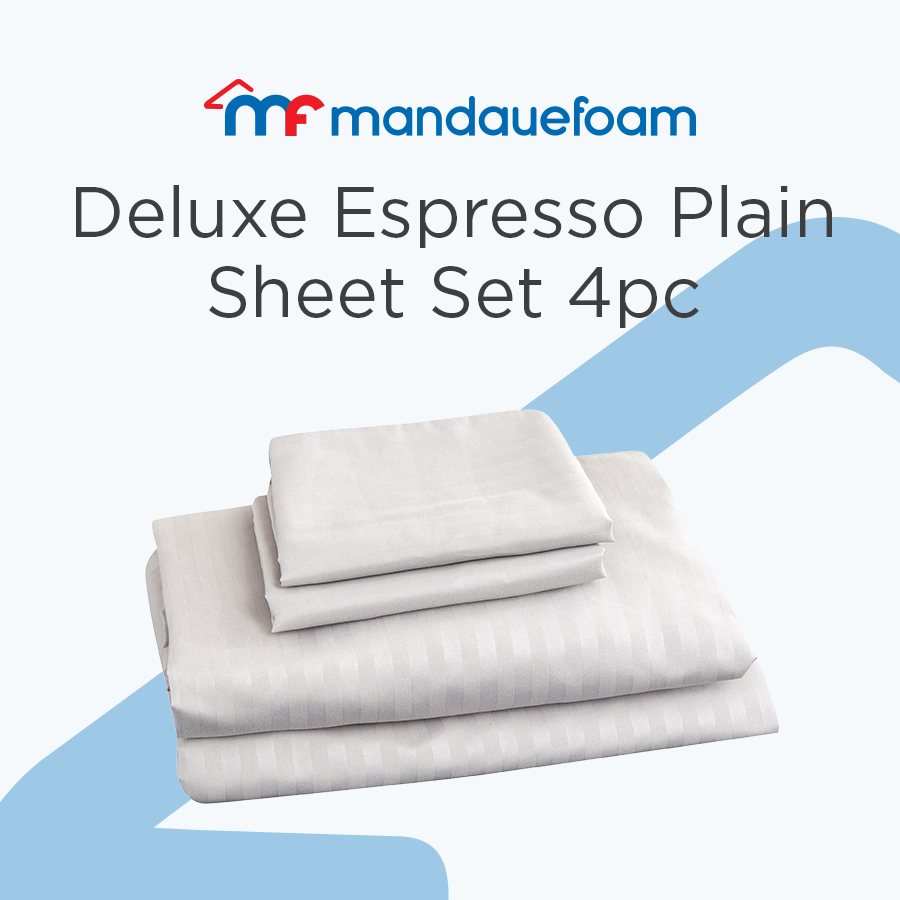 Mandaue Foam Basic Espresso Plain Sheet Set 4pc | Shopee Philippines