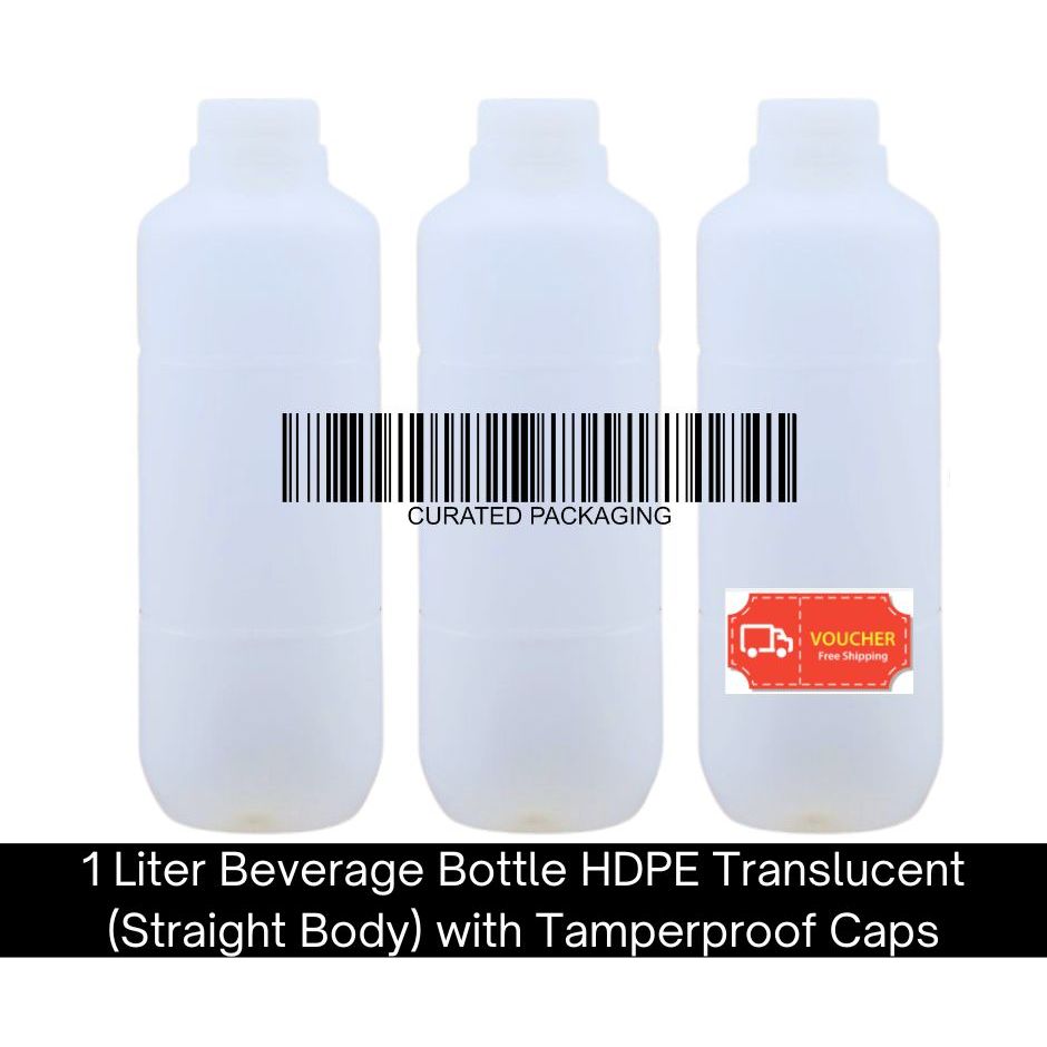 BULK LISTING: 1 Liter Plastic Beverage HDPE Bottles with Tamperproof ...