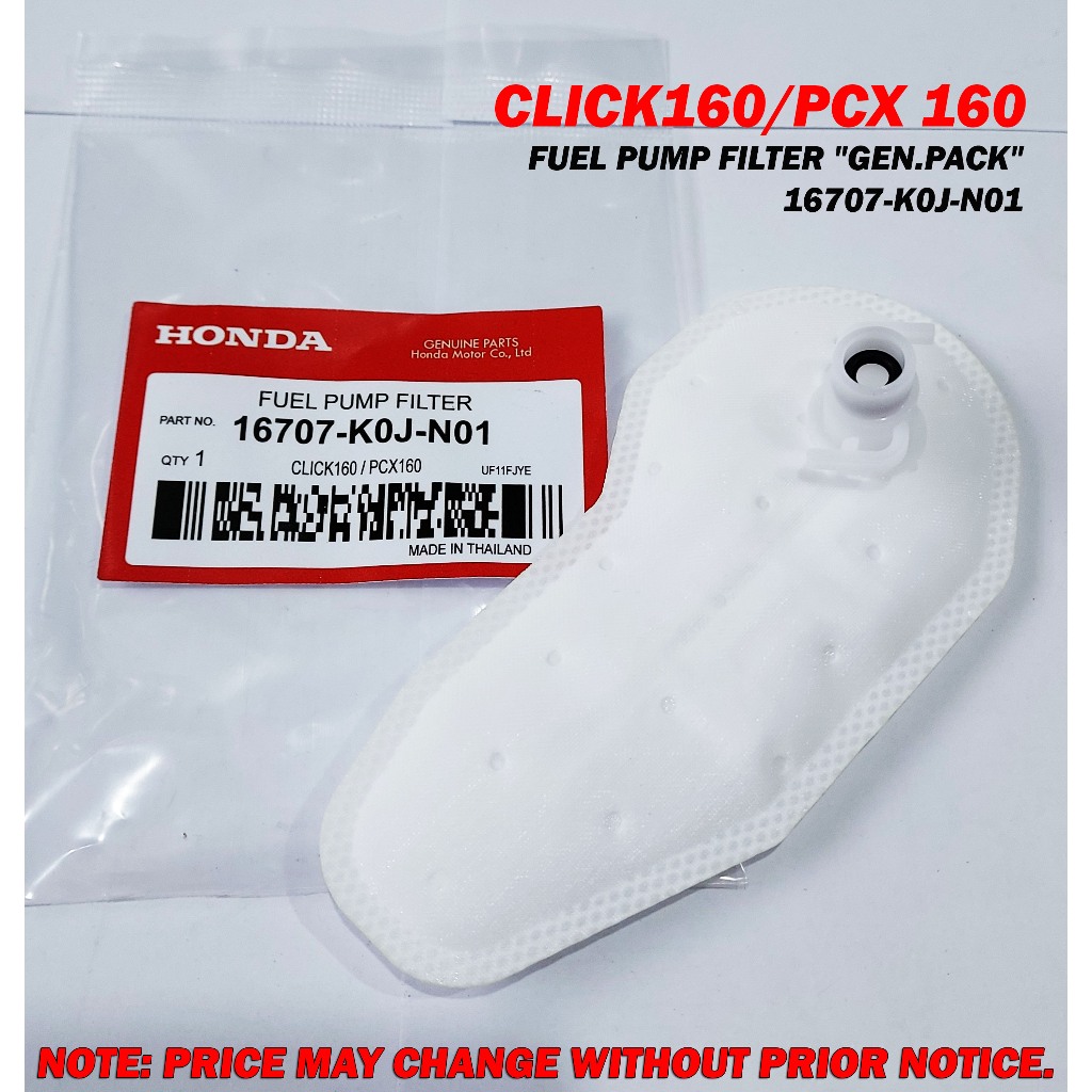 CLICK 160/PCX 160 FUEL PUMP FILTER GEN.PACK 16707-K0J-N01 | Shopee ...