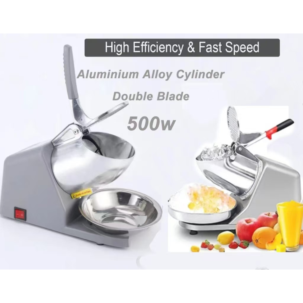 Stainless Steel Double Knife Ice Breaker 500W Heavy Duty Electric High ...
