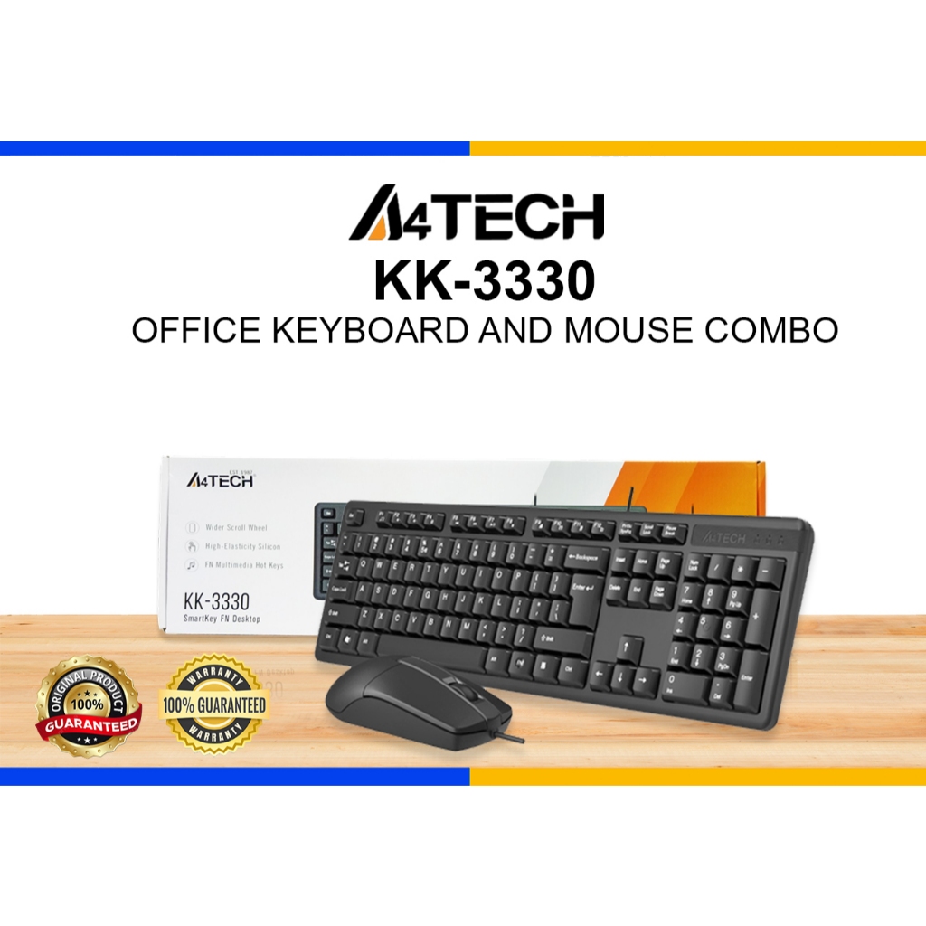 A4Tech KK-3330 Multimedia FN Desktop Keyboard and Mouse Combo | Shopee Philippines