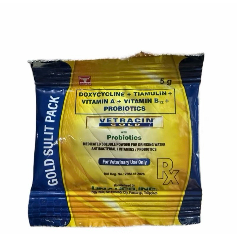 Vetracin Gold With Probiotics Water Soluble Powder Medicated 5g ...