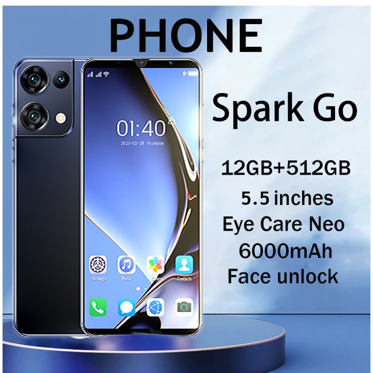 Phone Spark Go 2024 Cellphone 16GB+256GB Mobile Phone Smartphone ...