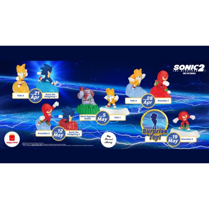 McDo Happy Meal Sonic 2 – Complete Set 10 Pieces (Sealed) | Shopee ...