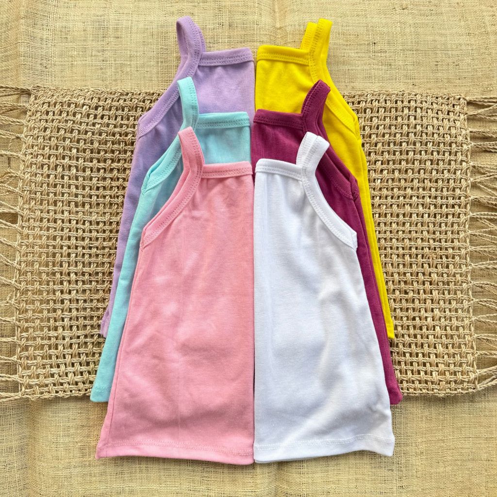 PP Apparel Kids Strap & Dolphin Shorts Girls Knitted Comfy Kids Basic ...