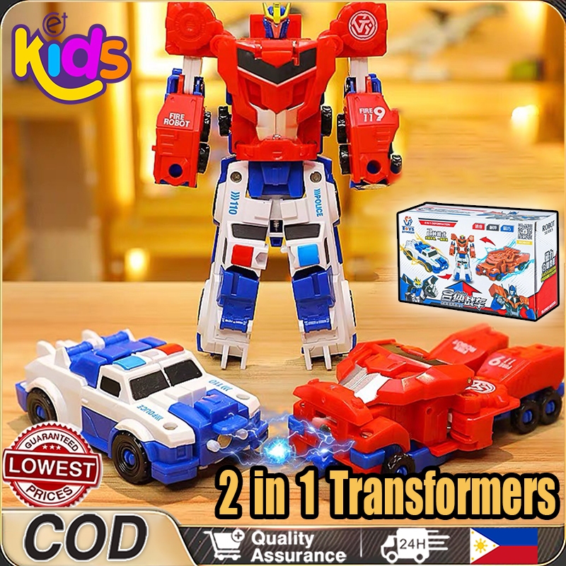 2 in 1 Transformers Toys for Kids Boy Robot Toys Deformation Voltron ...