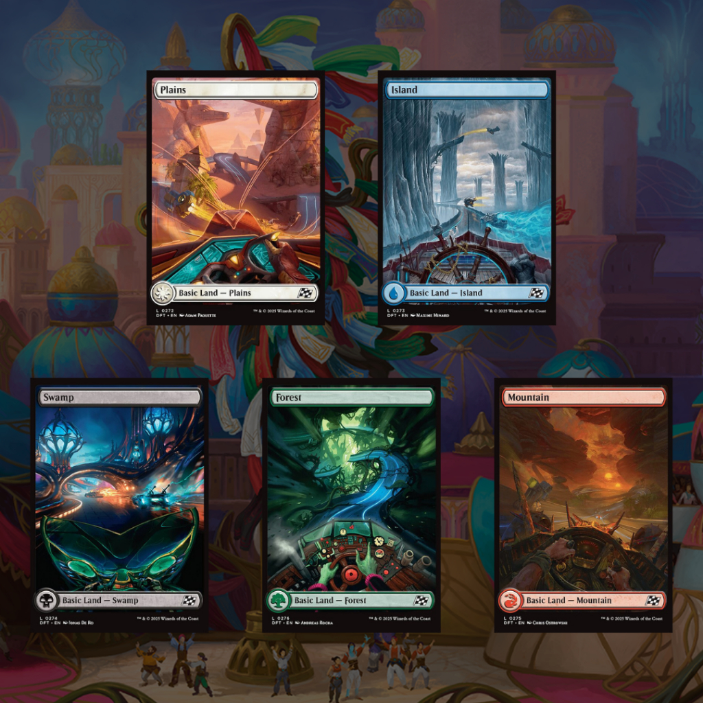MTG Aetherdrift (DFT) - Full-Art Basic Lands - Plains, Island, Swamp ...