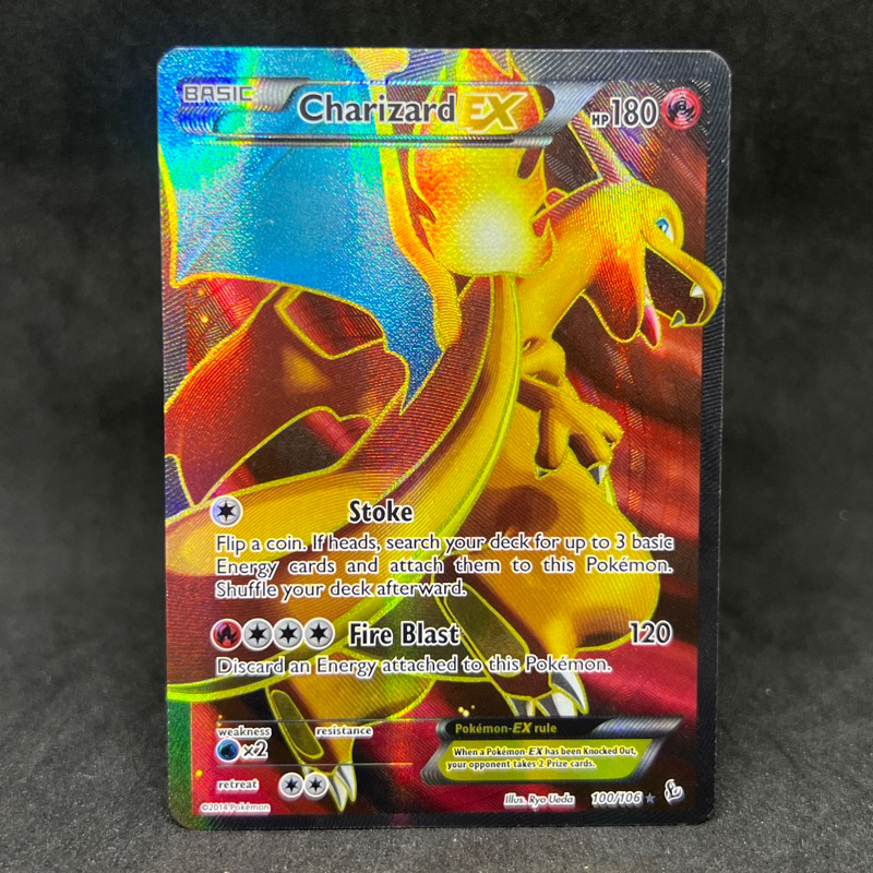 Pokemon TCG Charizard EX Full Art Ultra Rare 100/106 2014 XY Flashfire ...