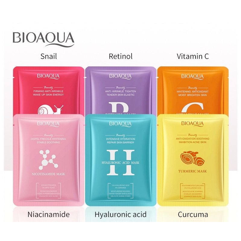 25g BIOAOUA Moisturizing Facial Mask (Vitamin C/Retinol/Nicotinamide ...
