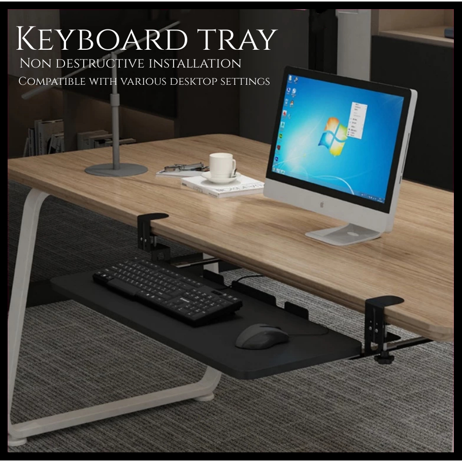 Computer desk extension bracket, keyboard stand, keyboard drawer ...