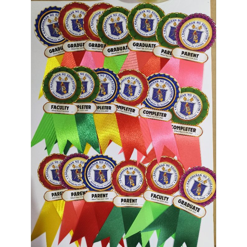 25 pieces RIBBON FOR GRADUATE, PARENT, COMPLETER AND FACULTY / RIBBON ...